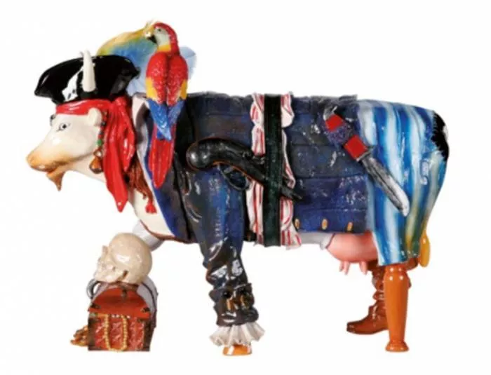 Obiect Decorativ Personalizat Vacuta Piratul Jack Cadou Deosebit Glumet ...