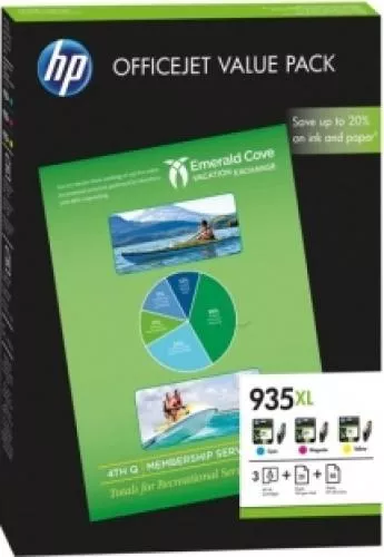 Office Value Pack HP 935XL+75 coli A4 210 x 297 mm hp-322271 - cel.ro