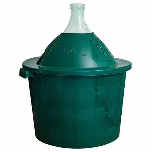 Pachet 2+2 - 2 Damigeana 54L In cos din plastic + 2 Dop pentru etansare gura - cel.ro