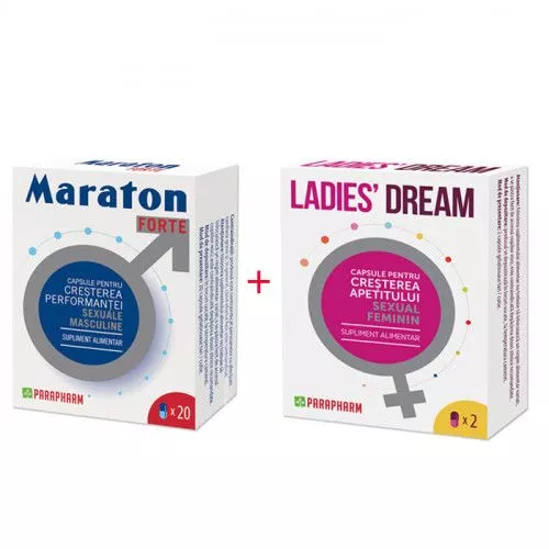 Pachet Maraton Forte 20 cps + Ladies dream 2 cps Parapharm plt10