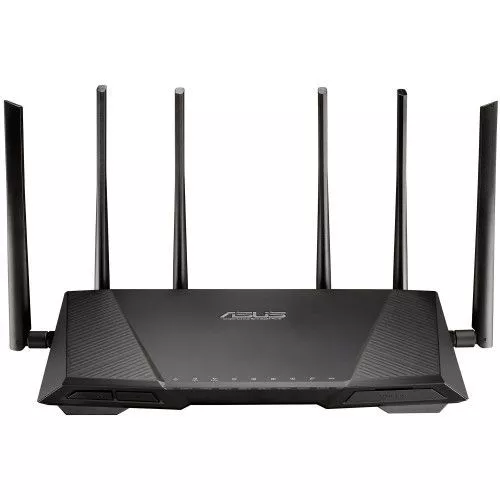 Router wireless ASUS RT-AC3200 Tri-Band AC 3200 600 + 1300 + 1300 Mbps ...
