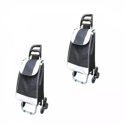 Pachet 2 bucati - Carut piata Cu 3 roti Negru suporta 20kg | pac1644