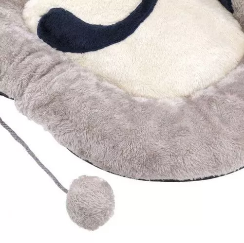 Pat gri pentru pisici cu pandantiv 62x48x14cm mili1181132 - cel.ro