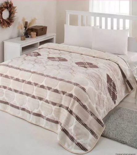 Patura pentru 2 persoane model Sonia Lux poliester 100 200 x 240 cm wis ...