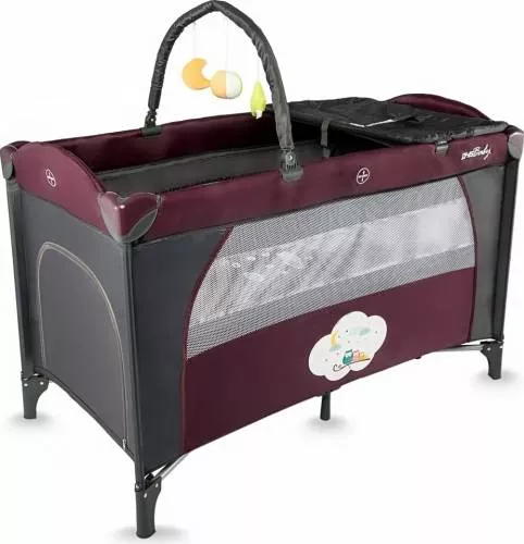 Patut pliabil cu doua nivele DHS Twinkle Violet 336080950 - cel.ro