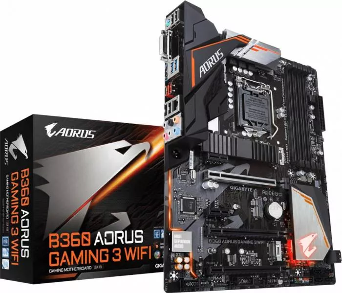 Placa de baza GIGABYTE B360 Aorus Gaming 3 WiFi Socket 1151 v2 - cel.ro