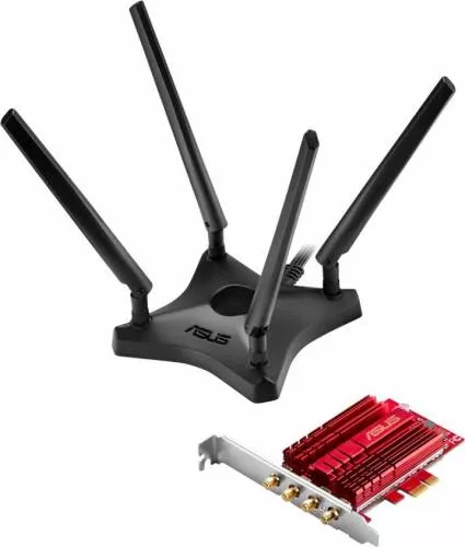 Placa de retea Wireless ASUS PCE-AC88 AC3100 Dual Band 1000 + 2100 Mbps ...