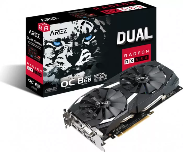 Placa video ASUS Dual AMD Radeon RX 580 8GB GDDR5 256-bit AREZ-DUAL ...