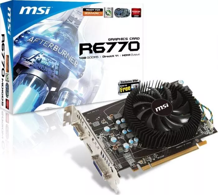 Placa Video MSI Radeon HD6770 1GB GDDR5 128bit PCIe Military r6770 ...
