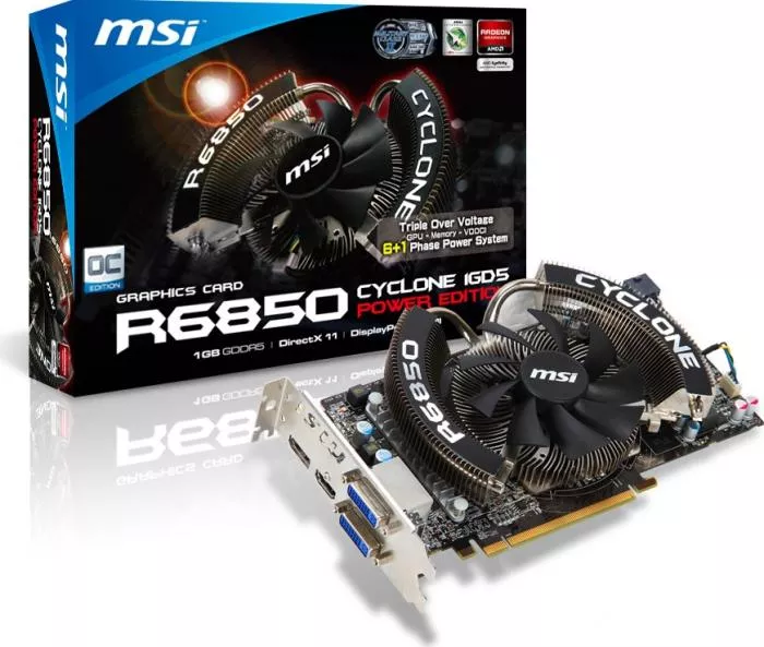Placa Video MSI Radeon HD6850 1GB GDDR5 256bit PCIe Cyclone OC - cel.ro