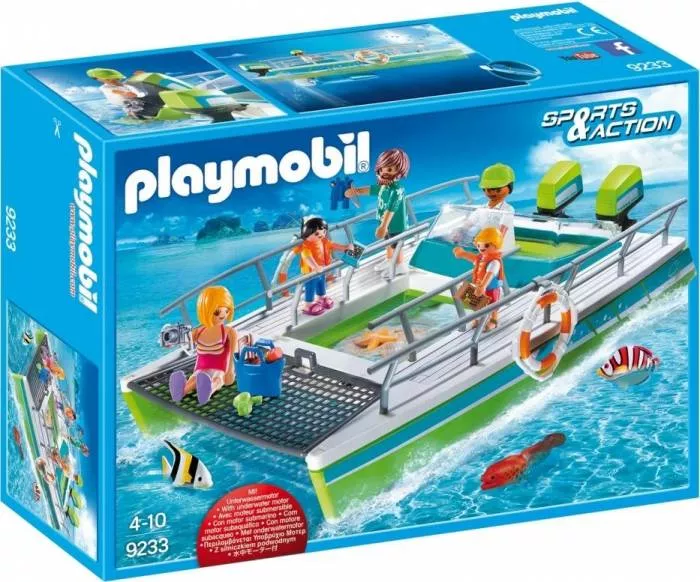 PLAYMOBIL 9233 - BARCA CU PODEA DIN STICLA SI MOTOR SUB APA