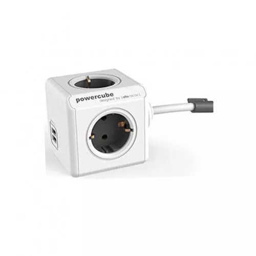 Power cube design multipriza alb Schrack 4 prize si 2 iesiri USB sb-132 ...