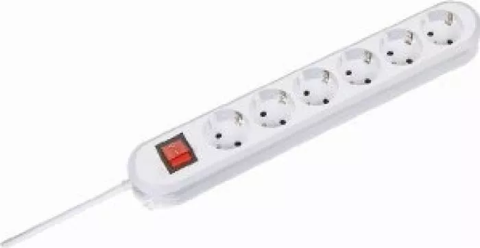 Prelungitor cu intrerupator Bachmann 6 prize Schuko 5m Alb 381.252K ...