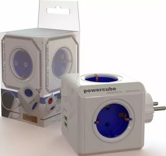 Priza 4 Schuko si 2 porturi USB PowerCube Allocacoc p-cube-orusb2 - cel.ro