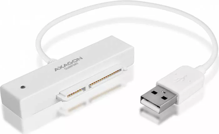 Rack extern Axagon ADSA-1S USB 2.0 2.5 inch SATA HDD-SSD White adsa-1s ...