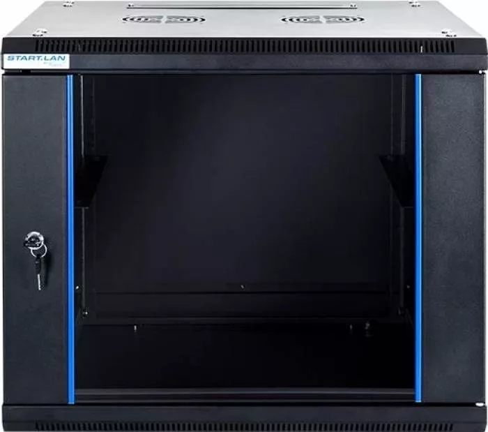 Rack Server START.LAN STLWMC-9U-66-GSB-C 19 inch 9U 600x600mm Negru ...