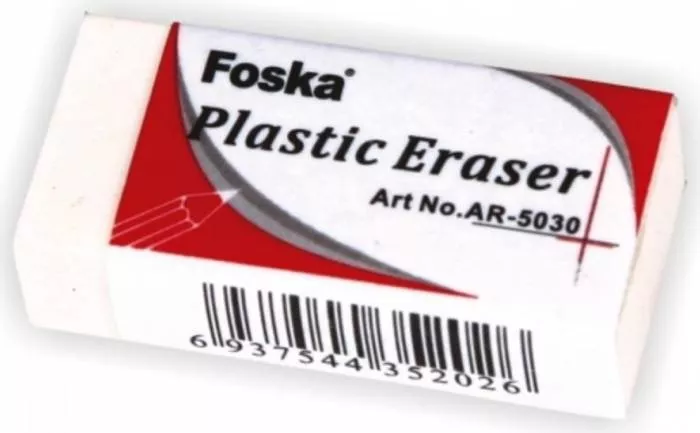 Radiera alba din plastic 37 x 17 x 10mm FOSKA fk-ar5030