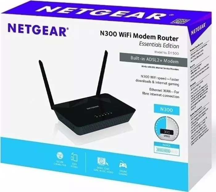 Router wireless Netgear D1500 N300 d1500-100pes - cel.ro