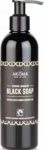 Sapun Akoma negru African lichid din Ghana 250 ml AKM003 - cel.ro