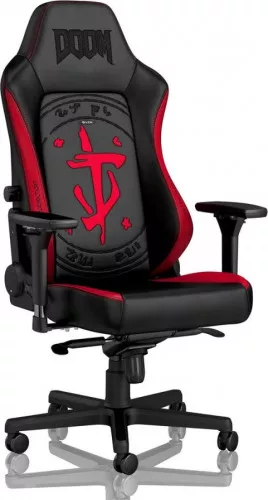 Scaun gaming Noblechairs NBL-HRO-PU-DET-SGL HERO DOOM Edition Black Red ...