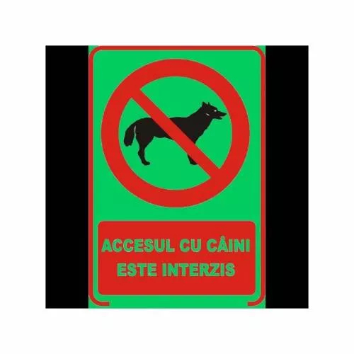 Semn Informativ Interzis Accesul cu Caini set411 - cel.ro