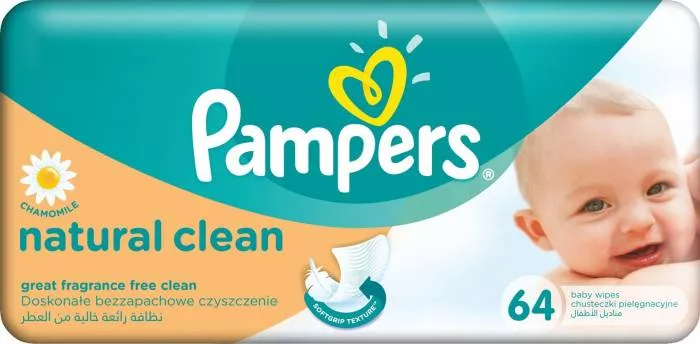 Servetele umede Pampers Natural Clean Single 64 buc 81448784 - cel.ro
