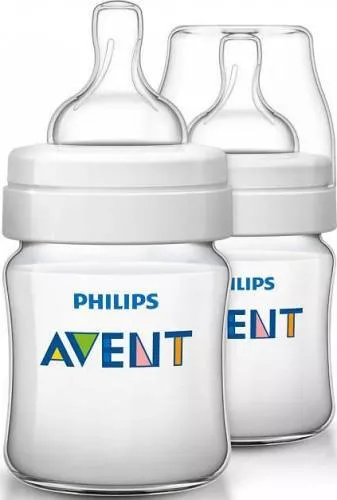 Set 2 biberoane Philips Avent SCF56027 cu tetina debit lent 125 ml ...