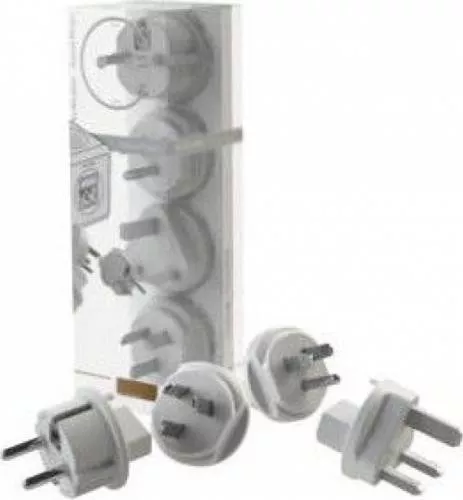 Set 4 adaptoare priza calatorie Allocacoc 3600 Alb ALOC3600 - cel.ro