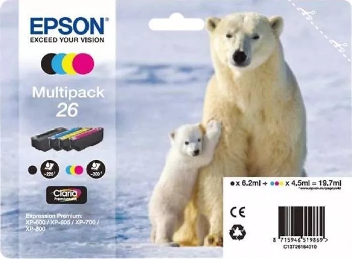 Set cartuse Epson 26 Multipack c13t26164010 - cel.ro