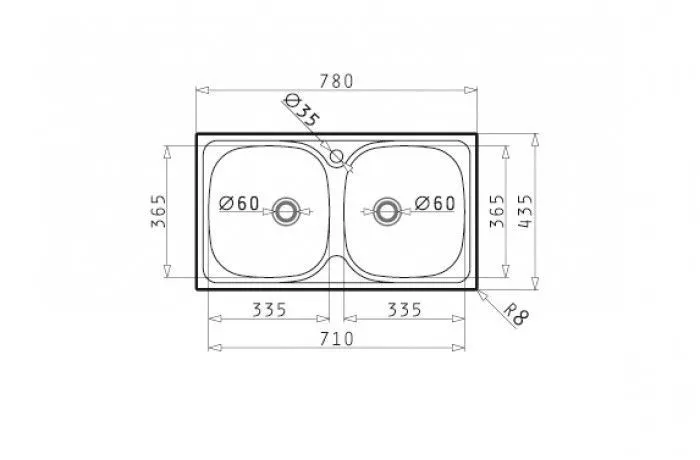 Set chiuveta inox Pyramis E78 si baterie ASALIA 780x435mm adancime ...