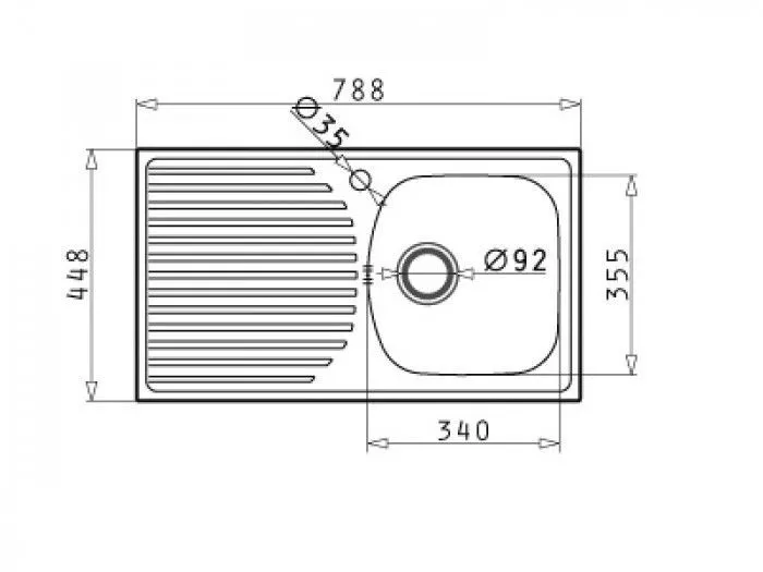 Set chiuveta inox Pyramis Ecoline ASPECT si baterie ASALIA 788x488mm ...