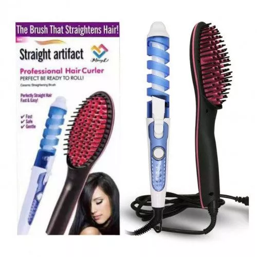 Set ondulator pentru bucle si perie de indreptat parul straight ...