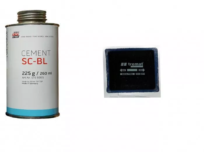 Set petice reparat anvelope si solutie de vulcanizare la rece Cod ...