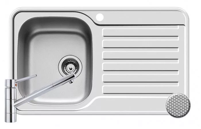 Set chiuveta Pyramis SPACE MINI si baterie TRONTO 800x480mm adancime ...