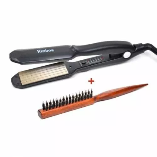 Set Coafura Placa profesionala de creponat parul + Piaptan Tapat ...