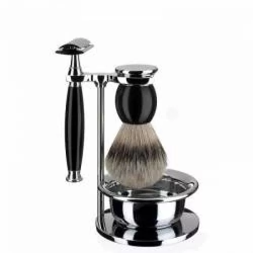 Set de barbierit Muehle aparat ras clasic pamatuf cu par bursuc maner ...