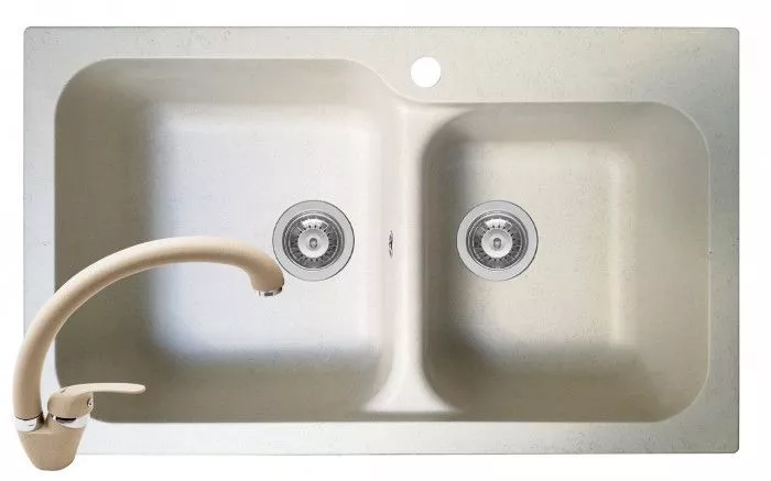 Set Pyramis Twin DUROTHEK si baterie OSSIA 830x500mm adancime 210mm ...