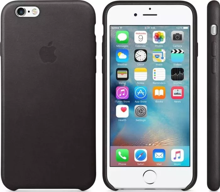 Skin piele Apple iPhone 6 6S Negru Resigilat mkxw2zm/a_resigilat