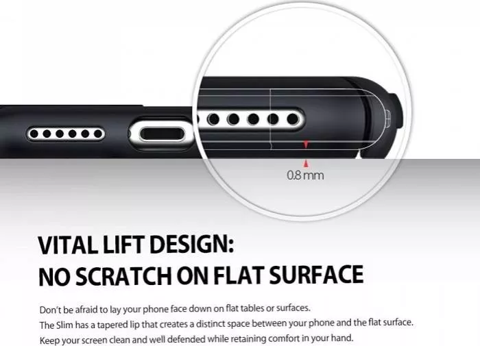 Skin Ringke iPhone 7 SLIM GLOSS BLACK + BONUS folie protectie display ...