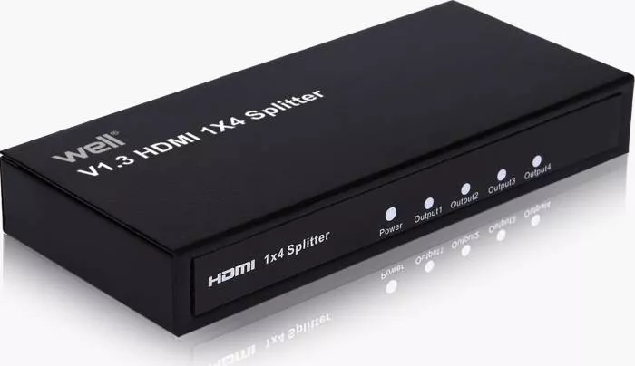Splitter HDMI 4 iesiri FullHD V1.3 Well splt-hdmi1.3/4-wl - cel.ro