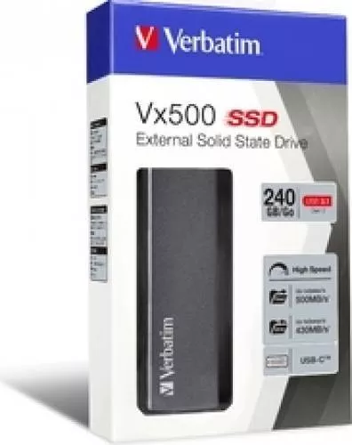 SSD Extern Portabil Verbatim Vx500 240GB USB 3.1 tip C 47442 47442 - cel.ro