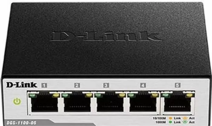 Switch D-Link DGS-1100-05 5 porturi Gigabit Web GUI dgs-1100-05 - cel.ro