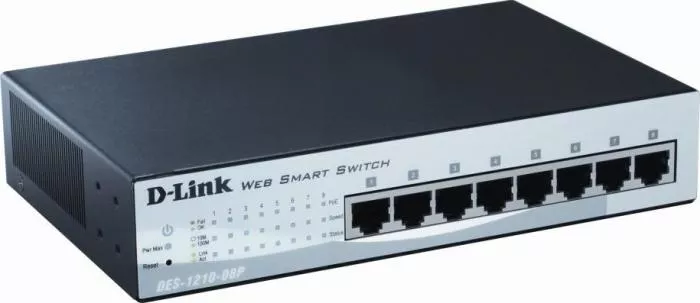 Switch D-Link 8 Port Fast Ethernet POE DES-1210-08P des-1210-08p - cel.ro