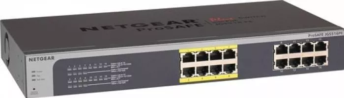 Switch Netgear ProSafe Plus 16-Port 8xPOE Gigabit 85W JGS516PE jgs516pe ...