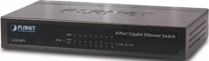 Switch Planet GSD-803 8-Port Gigabit Metal Case gsd-803 - cel.ro