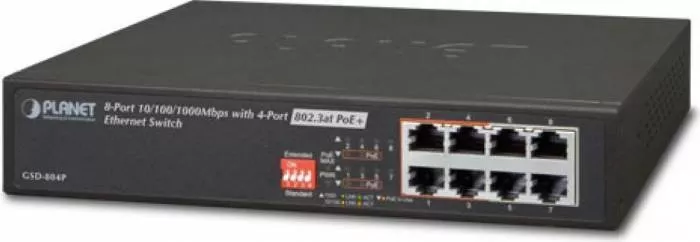 Switch Planet GSD-804P 8-Port Gigabit cu 4-Port PoE gsd-804p - cel.ro
