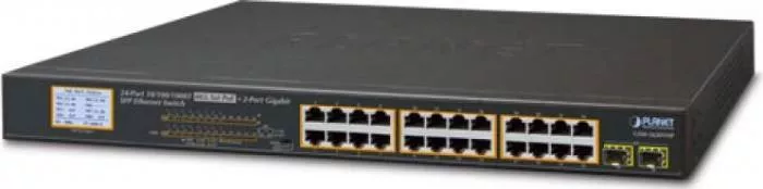 Switch Planet GSW-2620VHP 24-Port Gigabit PoE + 2-Port SFP 300W gsw ...