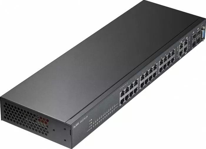 Switch ZyXEL GS2210-24 24-Port Gigabit 4 x SFP Combo Montabil in rack ...