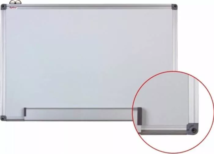 Tabla alba magnetica cu rama din aluminiu 120x240 cm Optima op-20120240