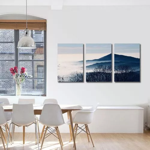 Tablou Canvas Premium Peisaj Multicolor Peisaj intunecat de munte ...